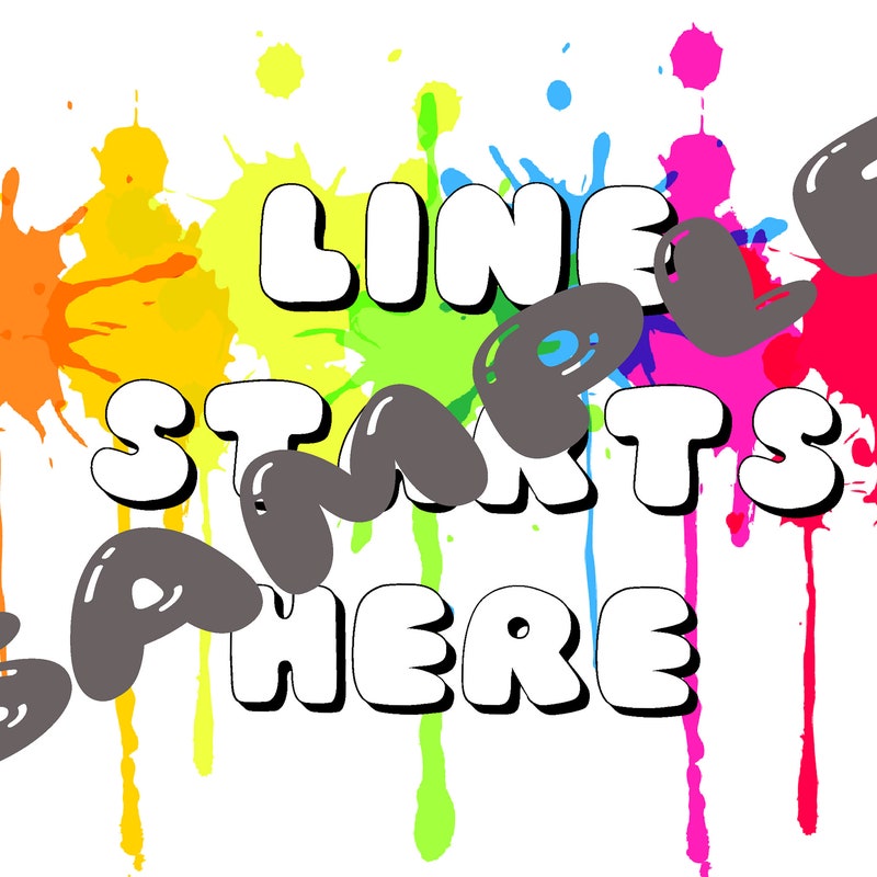 Line Starts Here Sign - Etsy