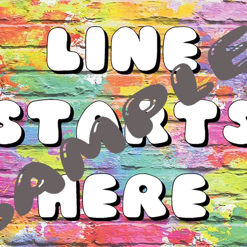 Line Starts Here Sign - Etsy