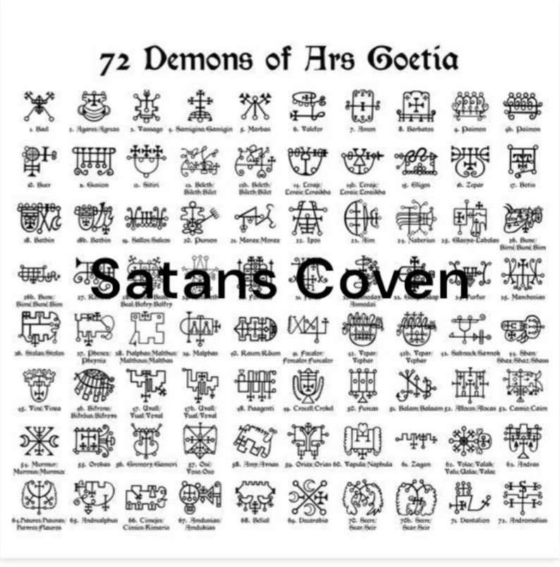 Powerful Pact With 72 Demons/pact With Ars Goetia 72 Demons - Etsy