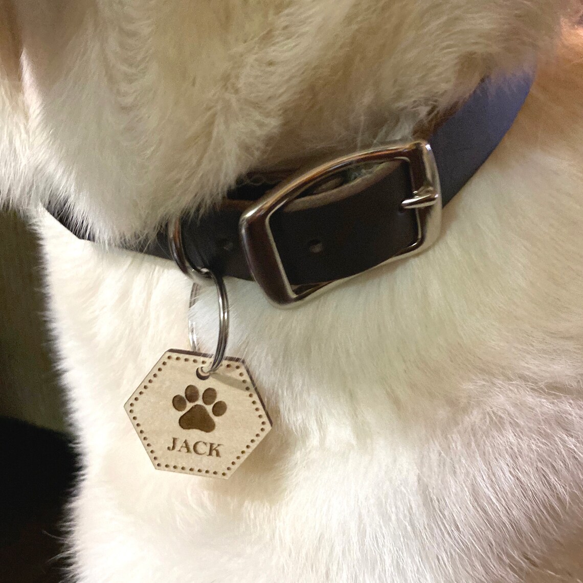 Custom Pet Tags | Laser Engraved Wooden Pet Name Tags | Custom Dog or ...