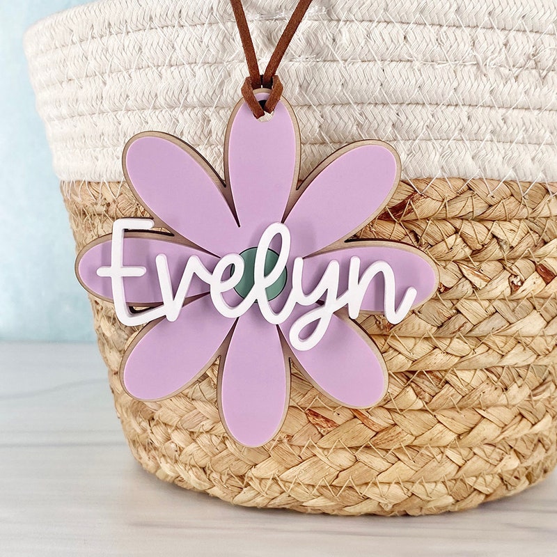 Flower Name Tags - Etsy