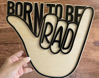 Born to Be Rad Rad Little Dude Rad Dude Boys Room Decor Toddler Room ...