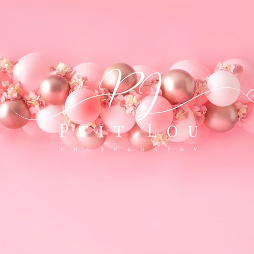 Balloon Banner Digital Backdrop Photographers One in a Melon - Etsy