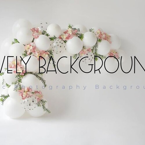 Digital Backdrop First Birthday Number One Gold Balloon White - Etsy