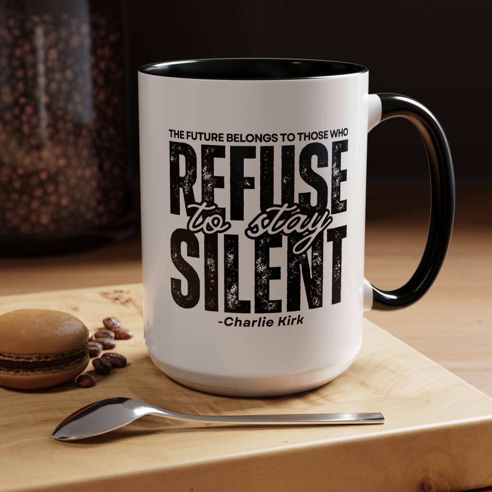 Refuse to Stay Silent Charlie Kirk Quote Mug, Conservative Gift ...