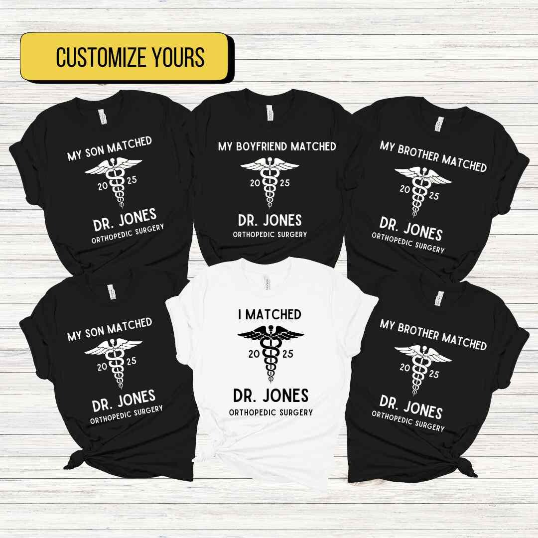 Personalized Match Day Shirt, Custom I Matched Shirt, Custom Medical ...