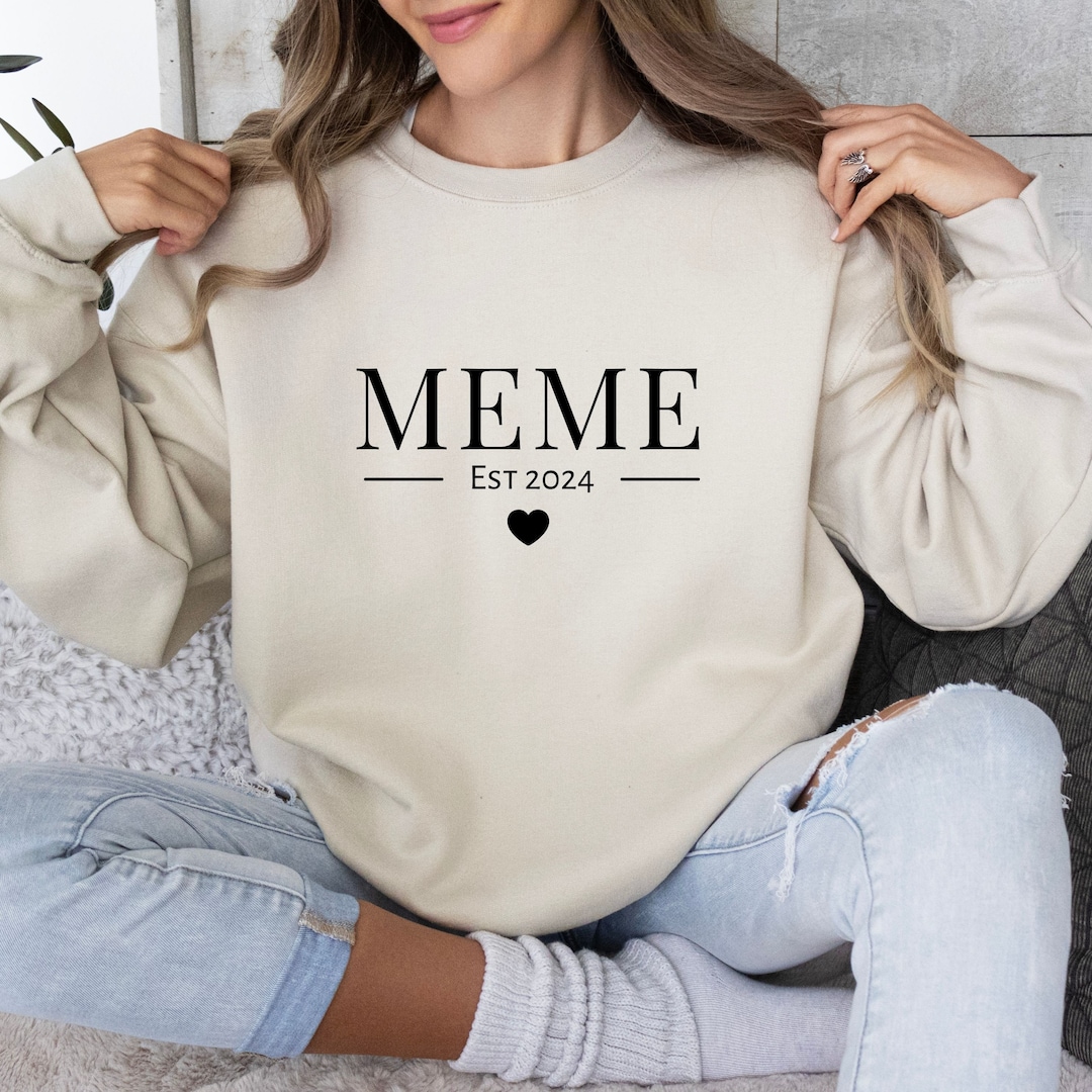 Personalized Meme Est. Sweatshirt, Custom Meme Gift, Custom Meme ...