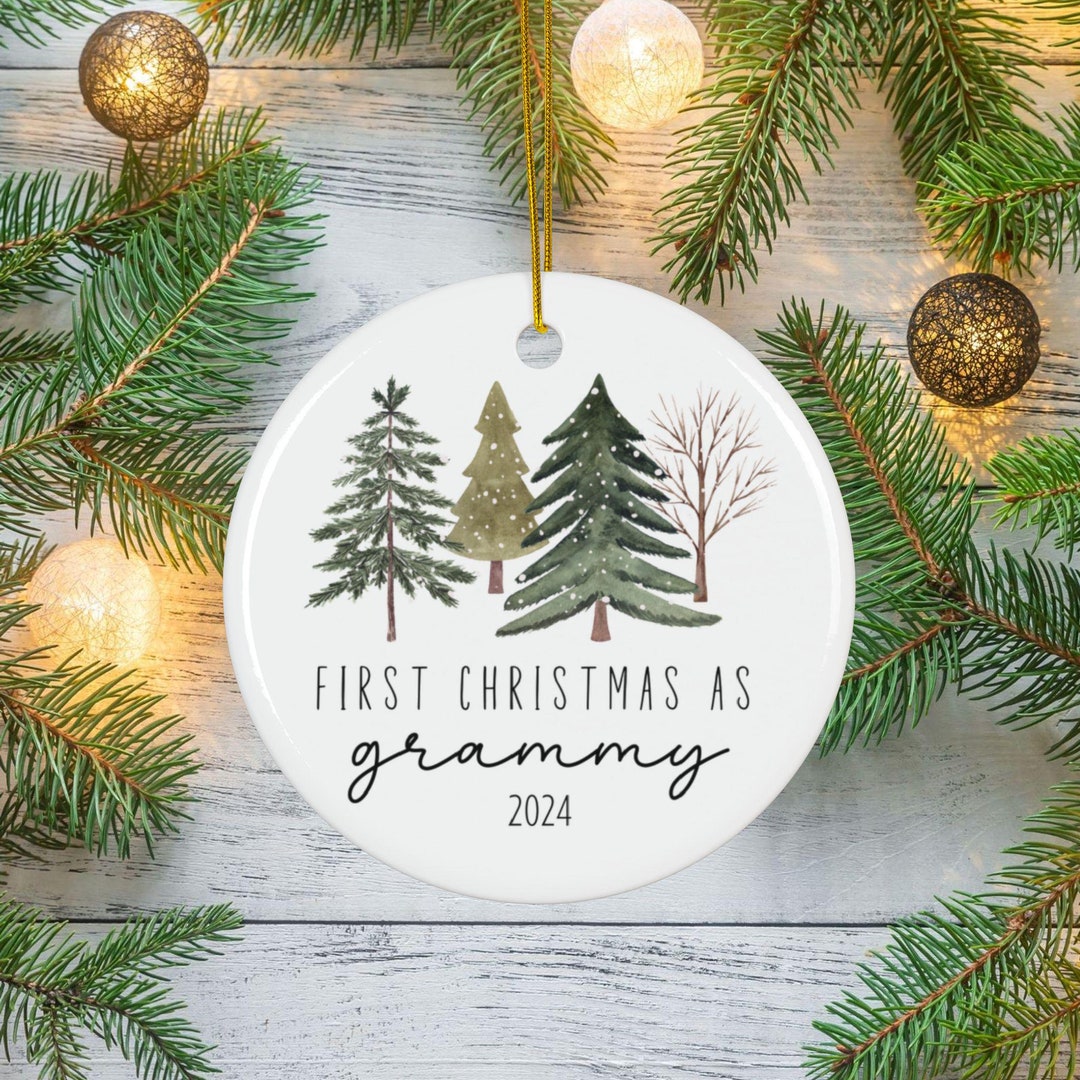 First Christmas as Grammy 2025 Ornament, Gift for New Grammy, Holiday ...