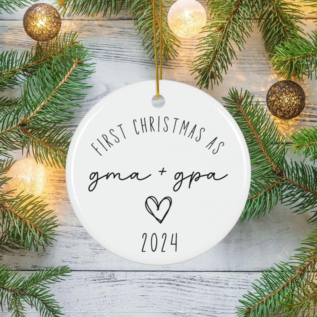 First Christmas as Gma and Gpa Ornament, Gma and Gpa 2024 Christmas ...