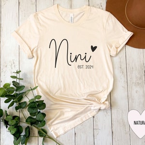 Personalized Nini Est. T-shirt, Custom Nini Gift, Custom Nini Shirt ...