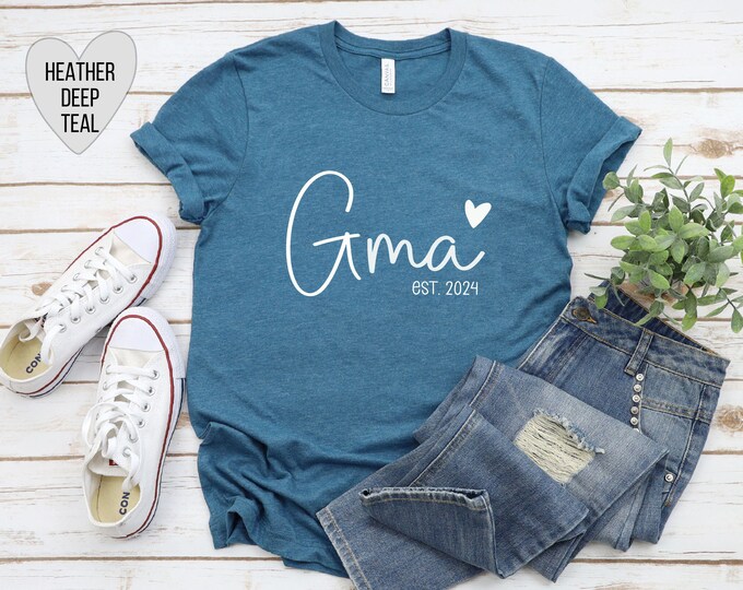 GMA Funny Grandma Shirt,gma Tshirt,gma Gift,grandparents Day Tshirt ...