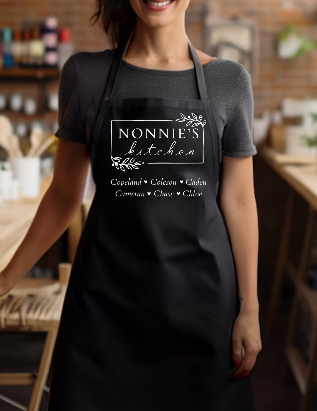 Personalized Nonnie Apron, Custom Nonnie Apron, Nonnie Mothers Day Gift ...