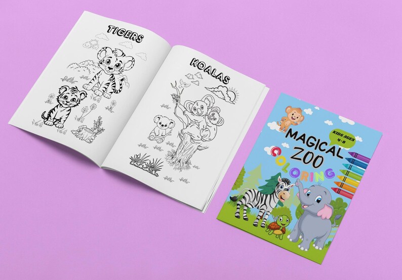 MAGICAL ZOO COLORING - Etsy