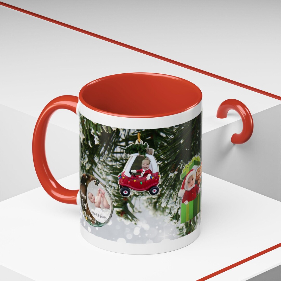Christmas Tree Design Personalized Coffee Mug, Holiday Gift for Family ...