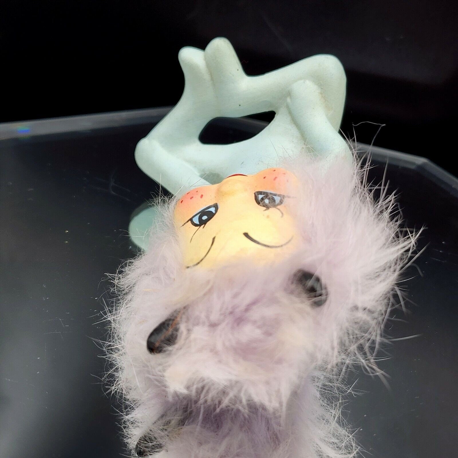 Moon Girl Alien Figurine Blue Fur Hair Martian Pixie 60s - Etsy