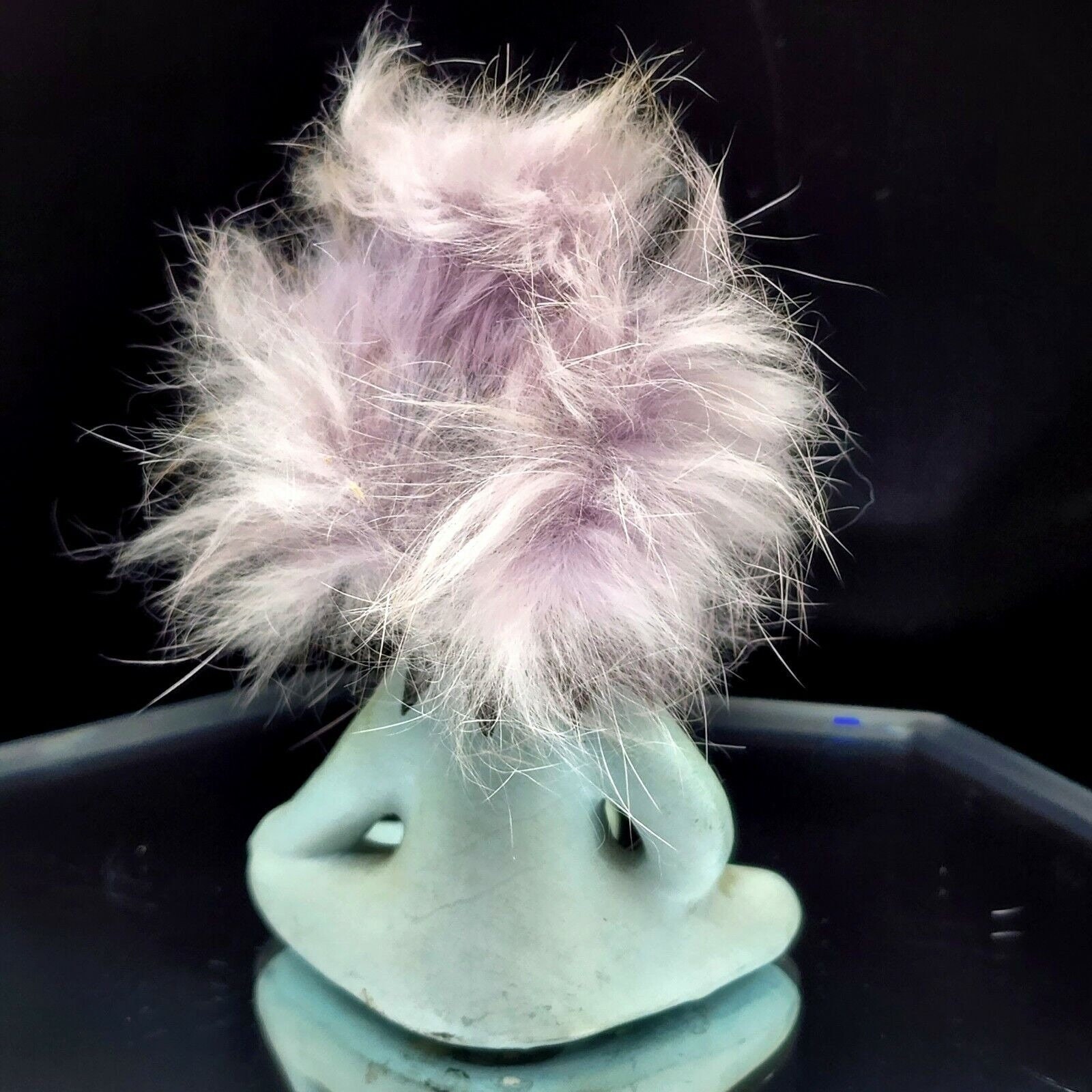 Moon Girl Alien Figurine Blue Fur Hair Martian Pixie 60s - Etsy