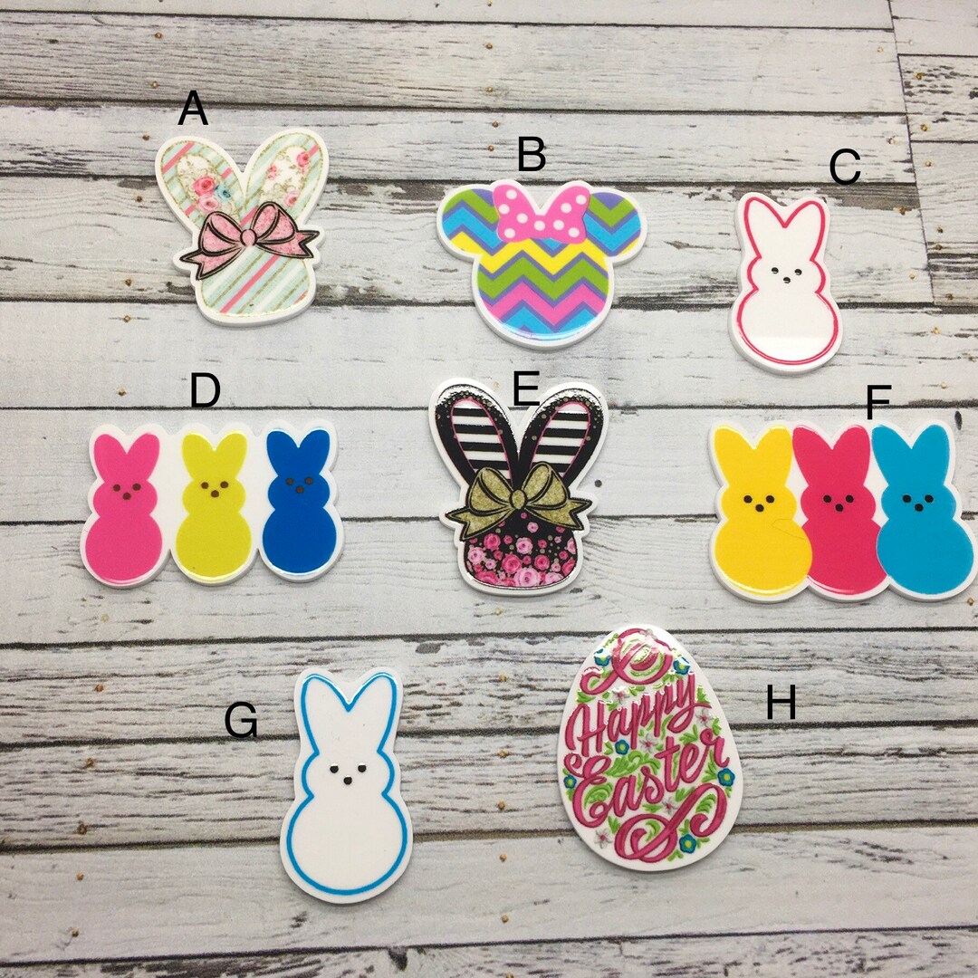 Easter Planar Resins, Hair Bow Center, Embellishments, Cabochon, Flat ...