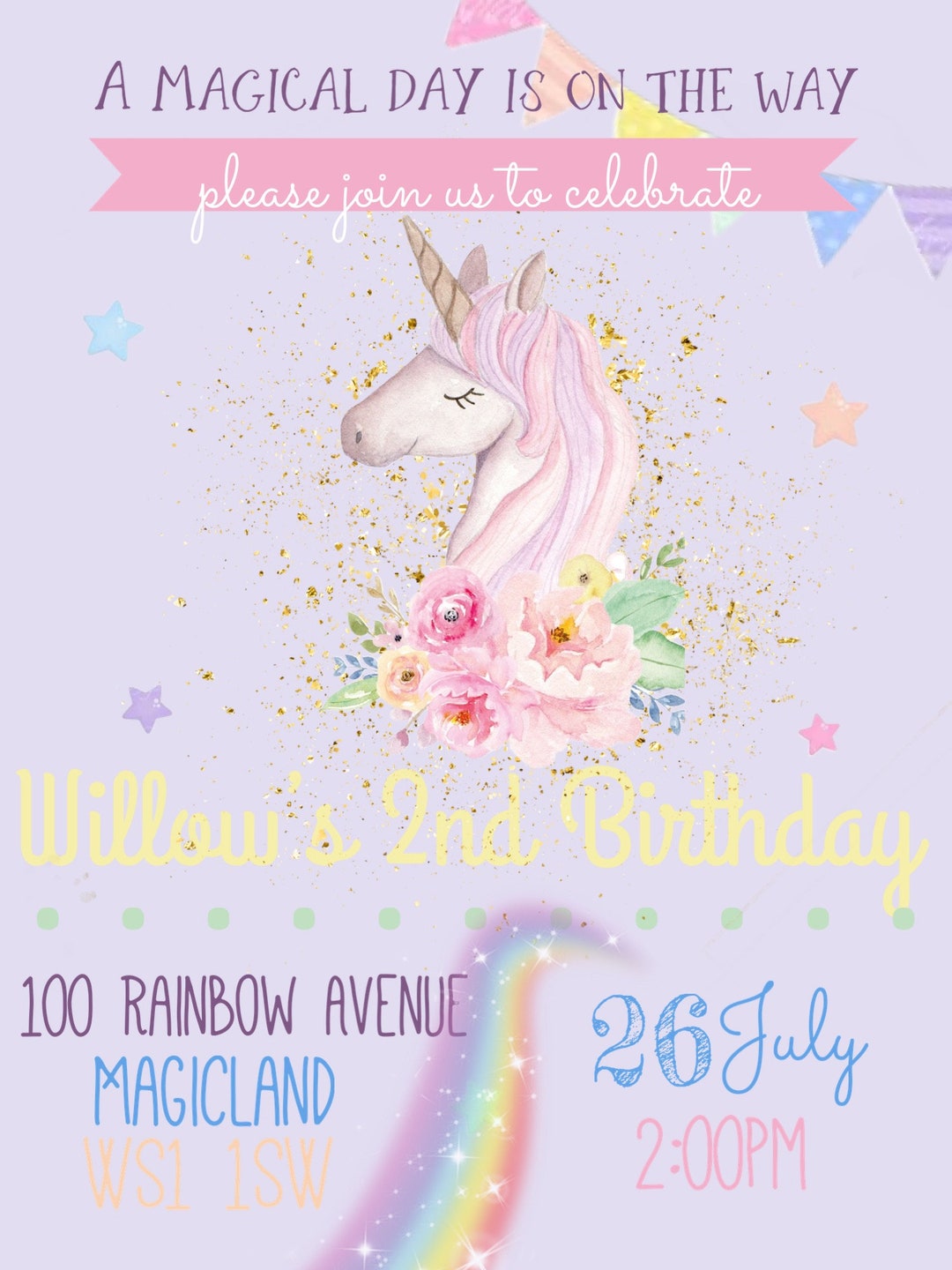 Personalised Birthday Party Invitations - Etsy