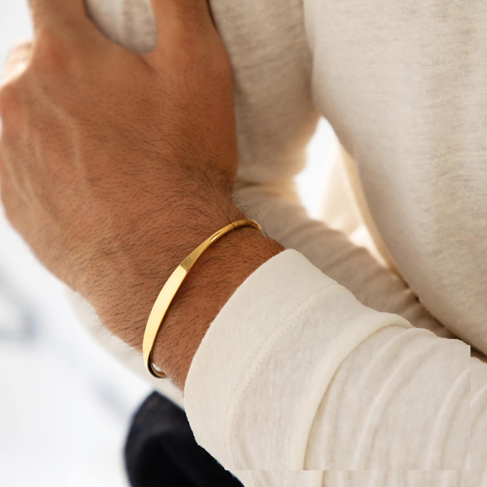 Men's Torque Bangle, Ball End Gift for Him, Husband Son or Father ...