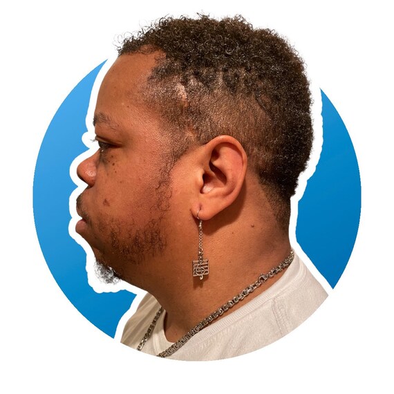 Music Staff and Treble Clef Dangle Earring Unisex Dangle | Etsy