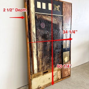 Vintage Xavier Cazares Cortez Mixed Media Abstract Painting on Wood Art ...