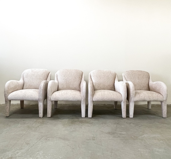 Vintage Set of 4 Postmodern Barrel Dining Chairs Club Chair - Etsy