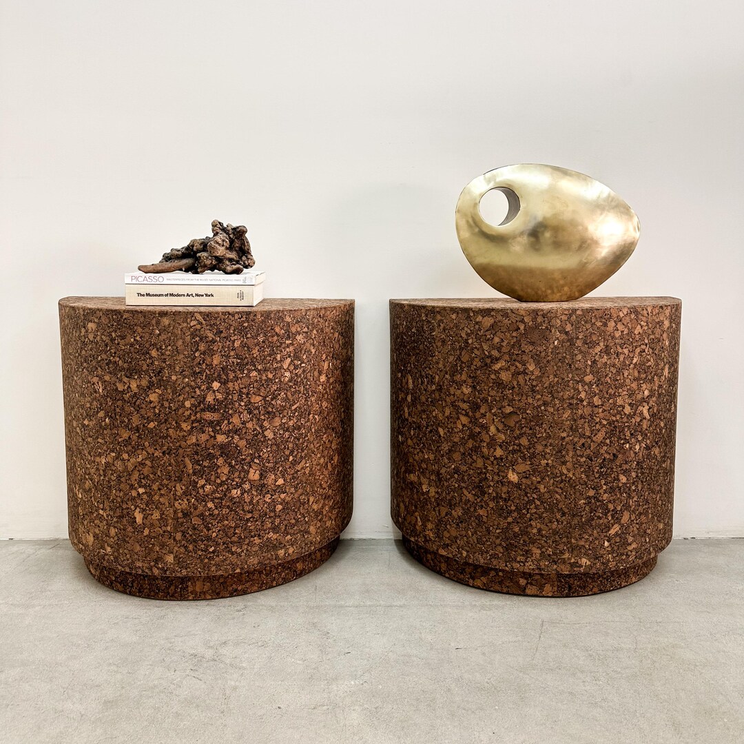 Vintage Semicircle Cork Console Table Dining Table Base Entryway Table ...