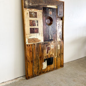 Vintage Xavier Cazares Cortez Mixed Media Wood Art: Postmodern Abstract ...