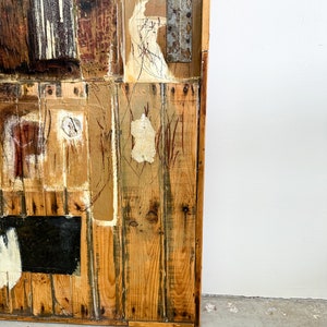 Vintage Xavier Cazares Cortez Mixed Media Wood Art: Postmodern Abstract ...