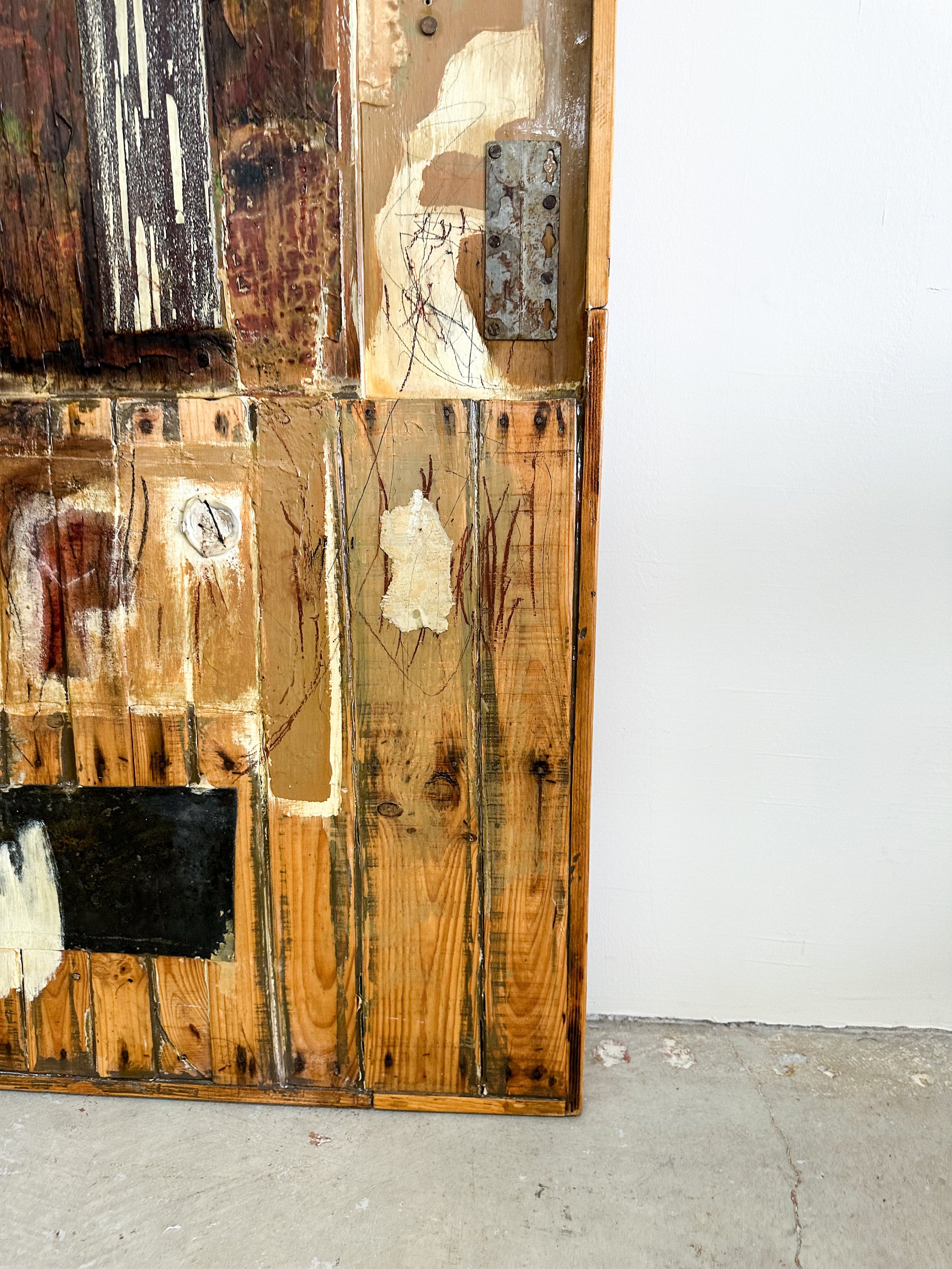 Vintage Xavier Cazares Cortez Mixed Media Wood Art: Postmodern Abstract ...