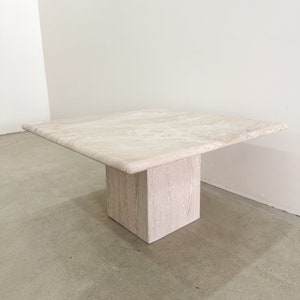 Vintage Cream Marble End Table Side Table Postmodern MCM 70s 80s Retro ...
