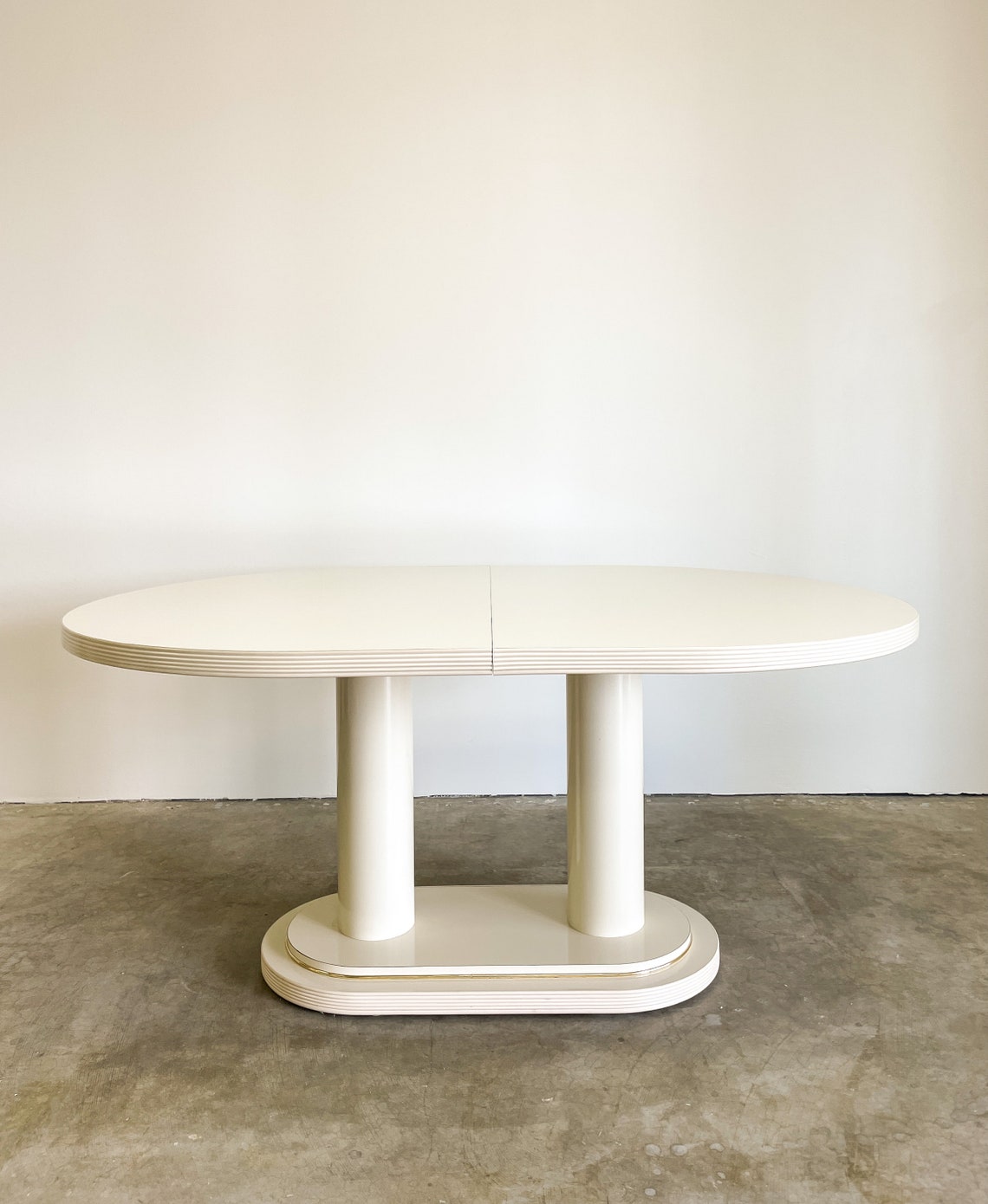 Vintage 80s Postmodern Laminate Lacquer Dining Table With | Etsy