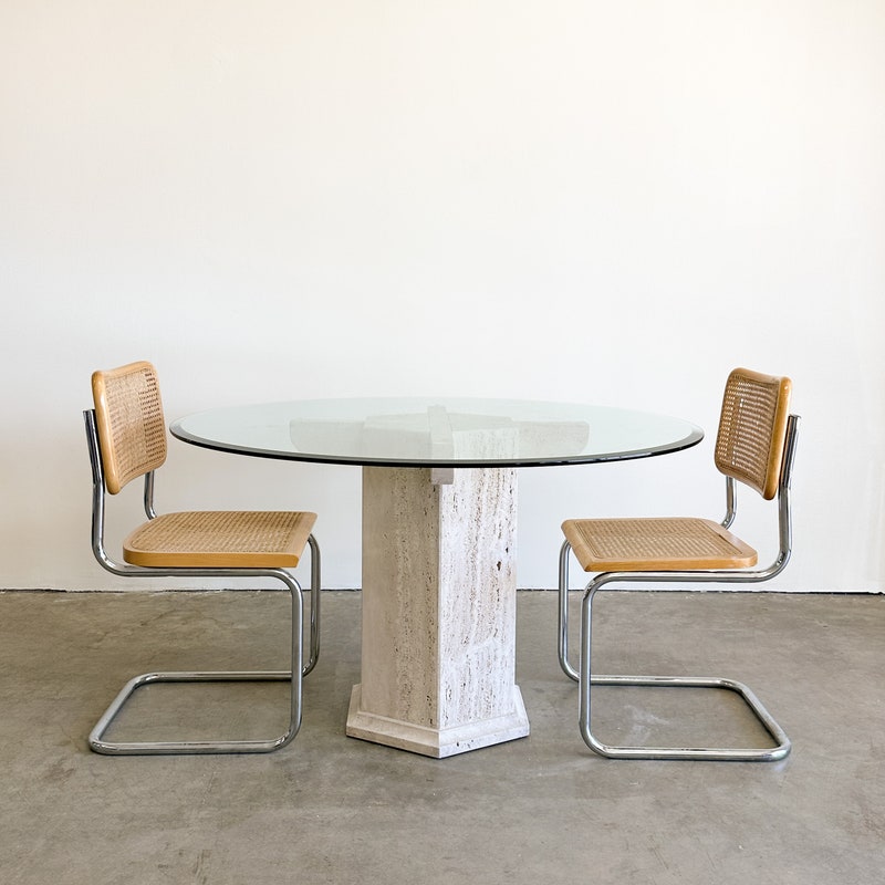 Travertine Dining Table - Etsy