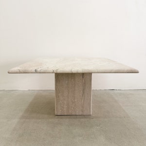 Vintage Cream Marble End Table Side Table Postmodern MCM 70s 80s Retro ...
