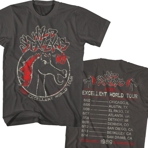 Bill and Ted Wyld Stallyn Most Excellent World Tour Charcoal | Etsy