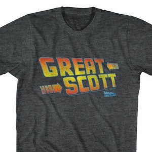 Back to the Future Great Scott Logo Charcoal Heather Gray Shirts - Etsy