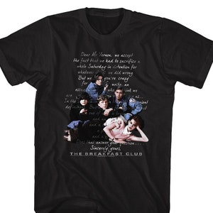 The Breakfast Club Letter Black Shirts | Etsy