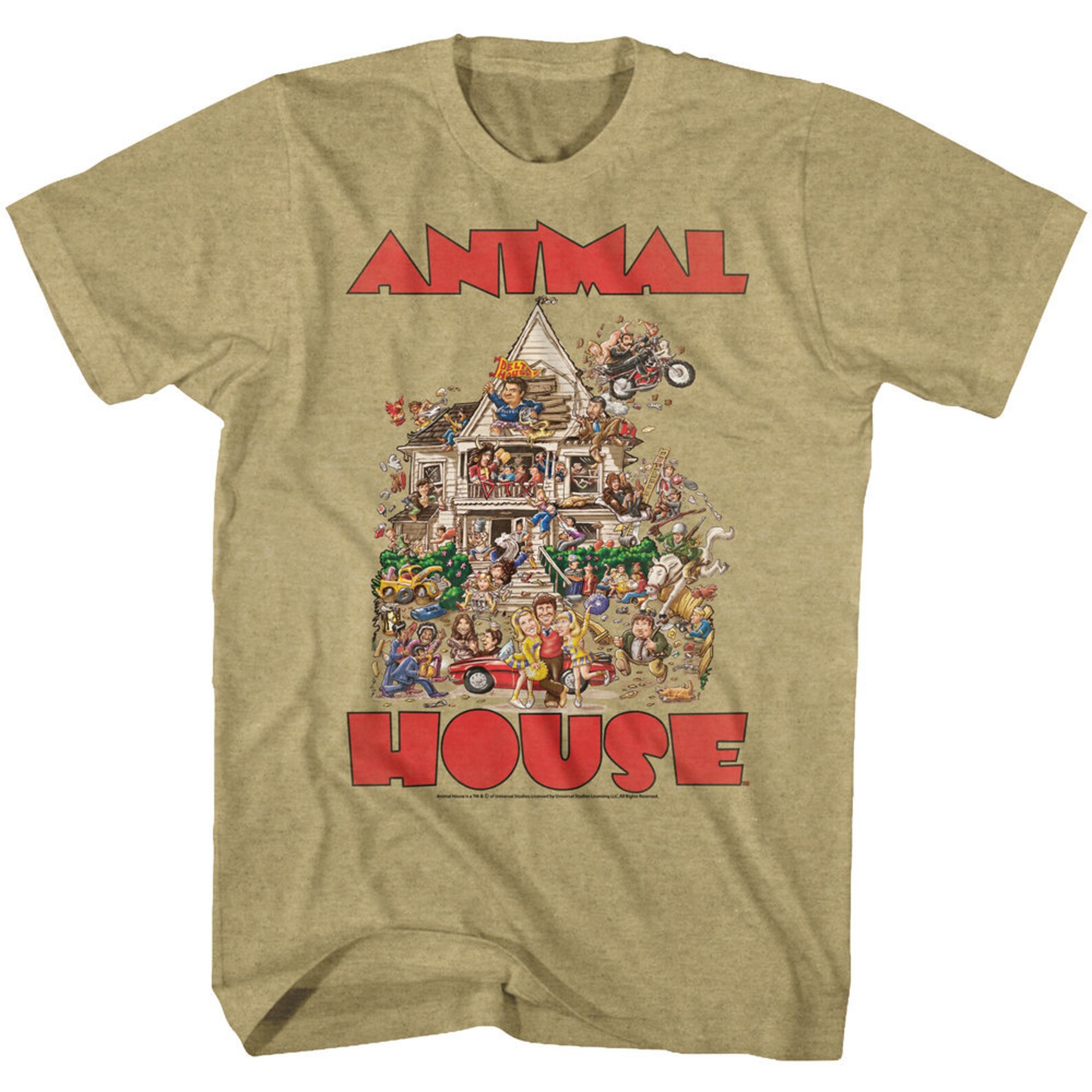 Animal House Cartoon Frat House Yellow Shirts - Etsy