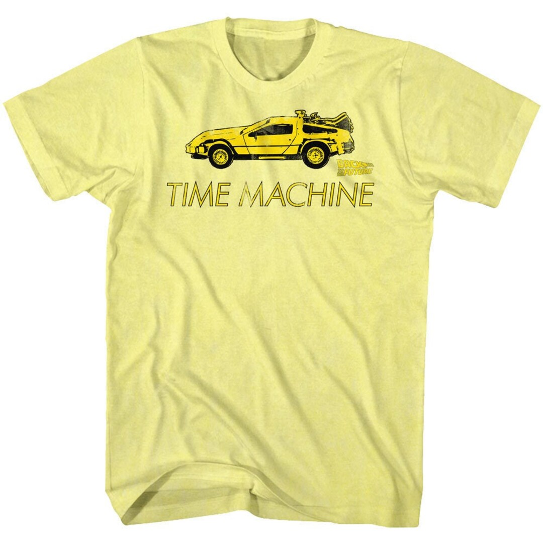 Back to the Future Time Machine Delorean Car Yellow Shirts - Etsy