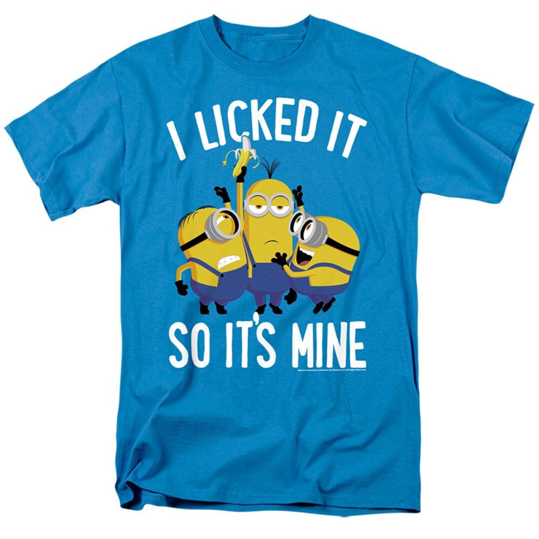 Minions I Licked It so It's Mine Blue Shirts - Etsy Canada