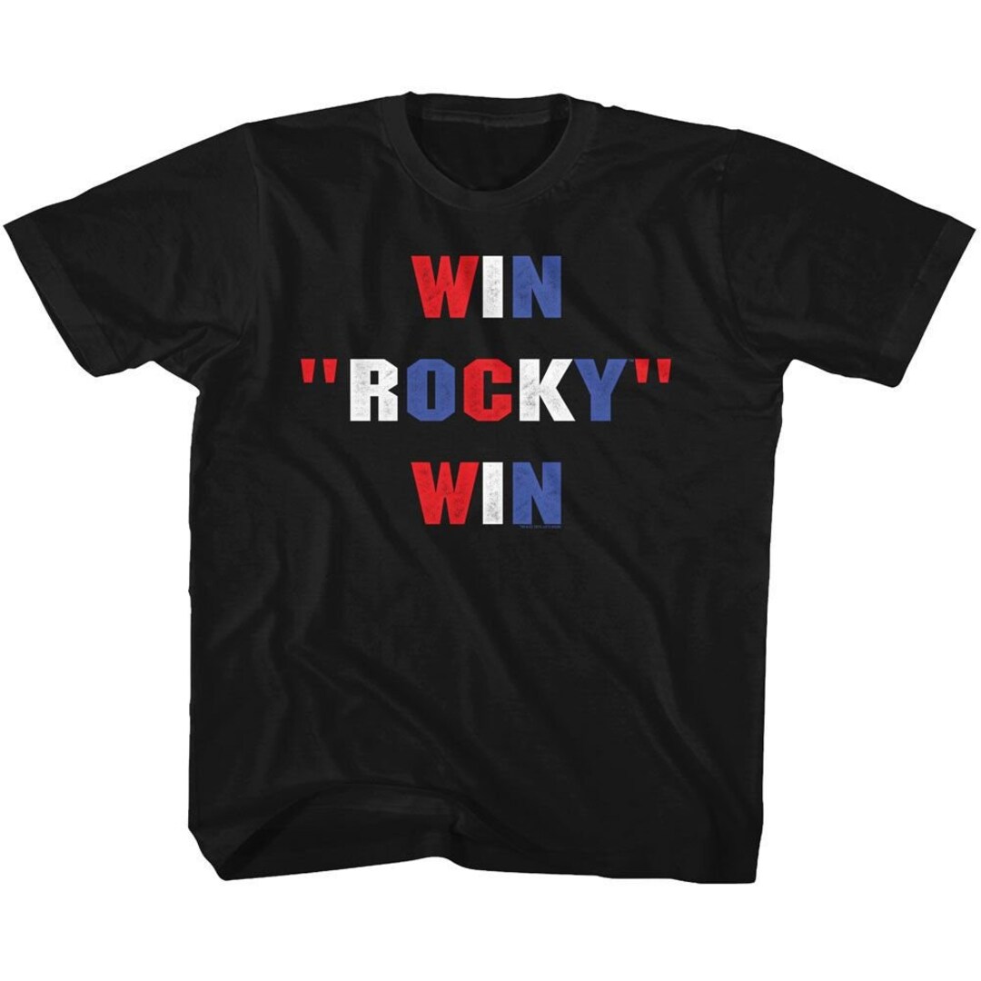 Rocky Win Rocky Win Kid's Black Shirts - Etsy