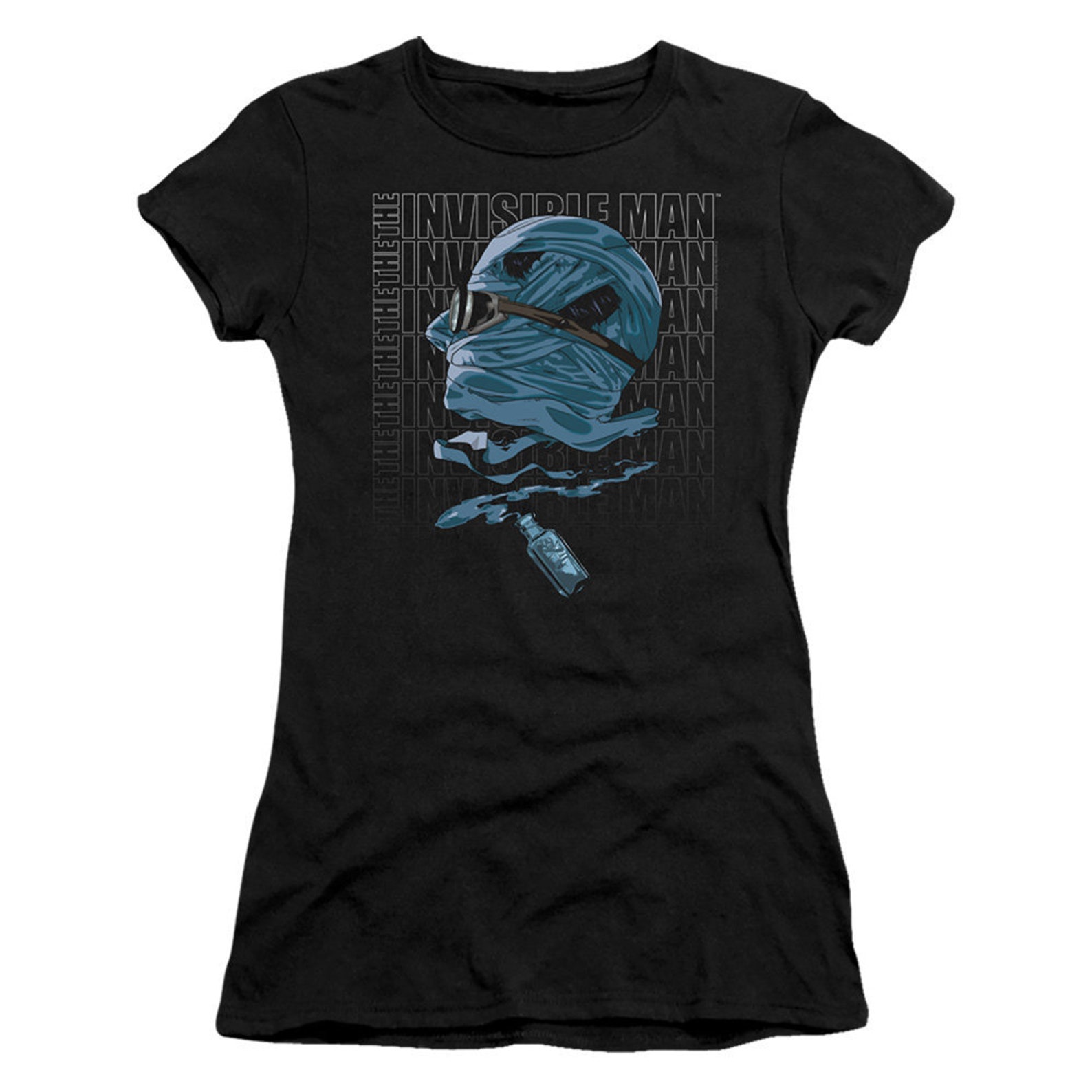 The Invisible Man Side Profile Juniors and Women Black Shirts - Etsy