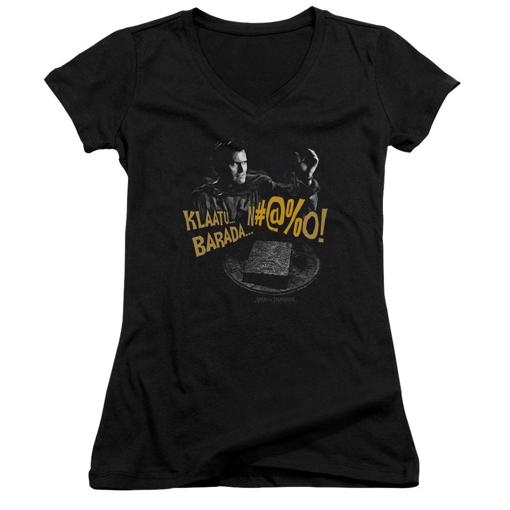 Army of Darkness Klaatu Barada Juniors and Women Black Shirts - Etsy