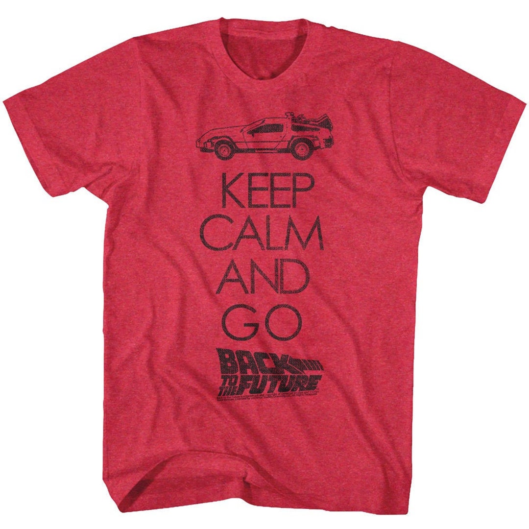 Back to the Future Keep Calm and Go Heather Red Shirts - Etsy
