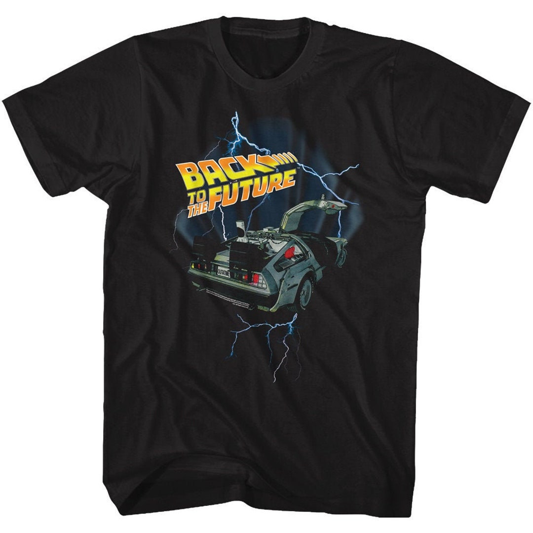 Back to the Future Logo With Lightning Black Shirts - Etsy