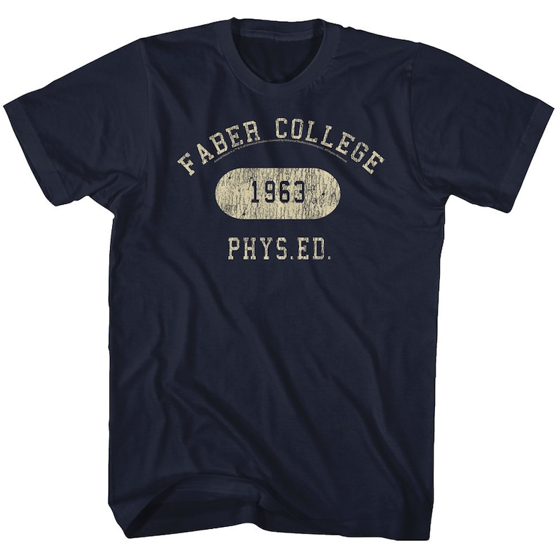 Animal House Distressed Faber College Phys. Ed. 1963 Navy Shirts - Etsy