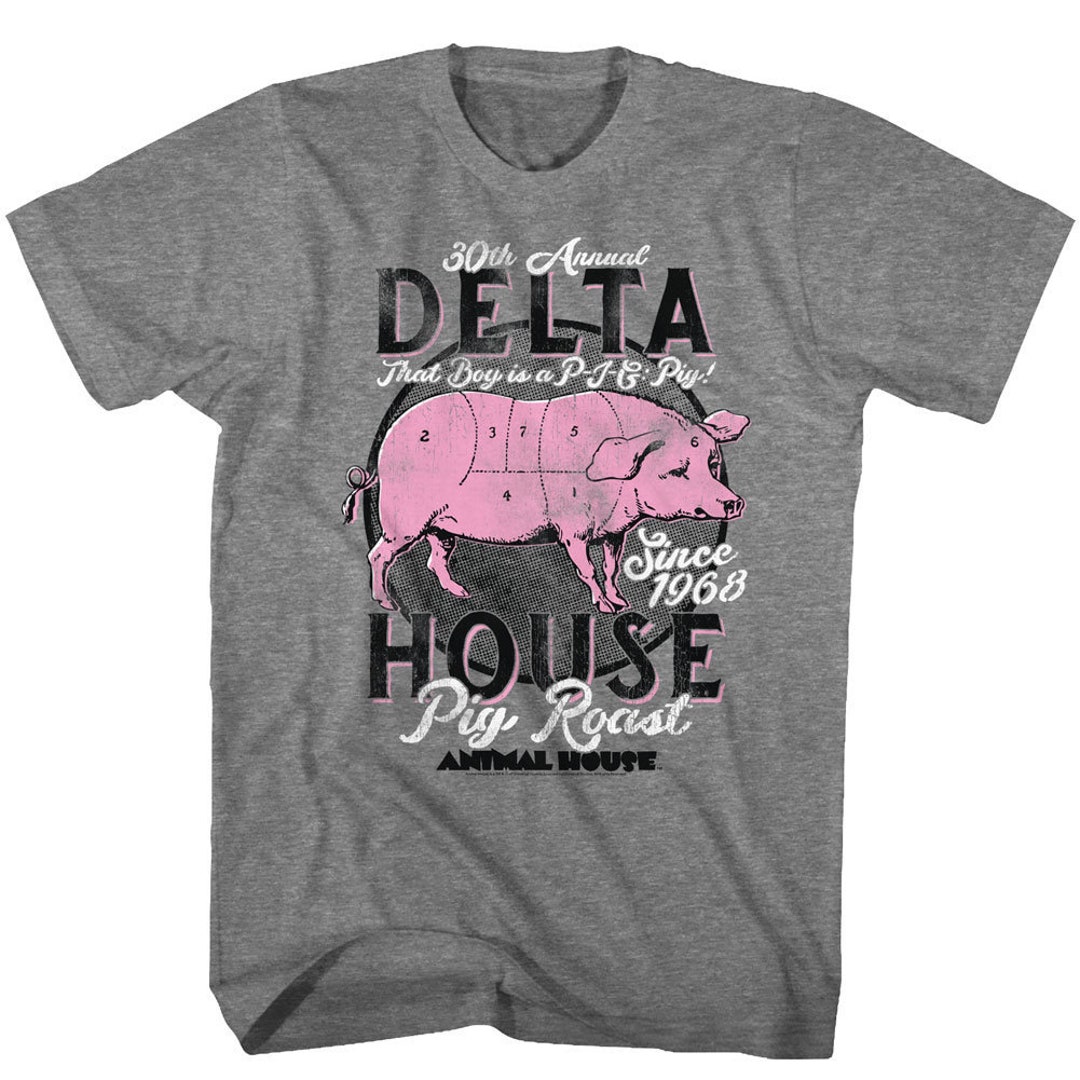 Animal House Delta House Pig Roast Heather Gray Shirts - Etsy