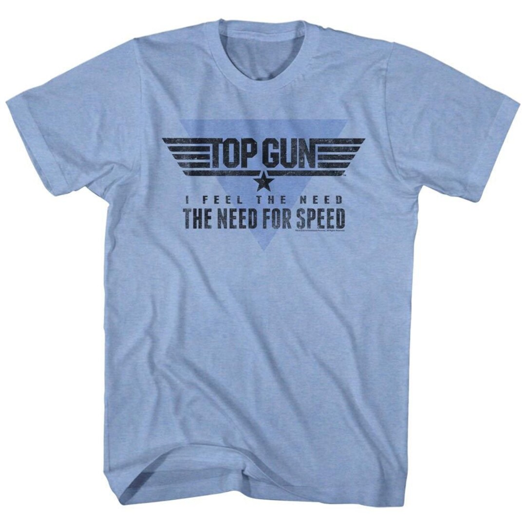 Top Gun I Feel the Need for Speed Logo Light Blue Shirts - Etsy