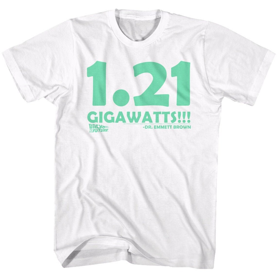 Back to the Future 1.21 Gigawatts White Shirts - Etsy