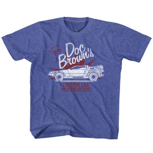 Back to the Future Doc Brown's Custom Car Modifications Blue Shirts - Etsy